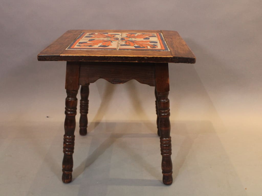 17645. Spanish Revival 1920's California Tiled Table - Revival Antiques